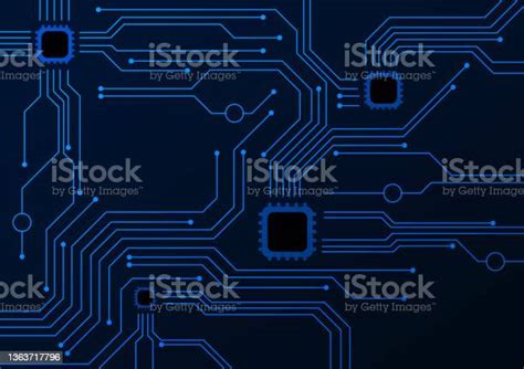 하이테크 디지털 회로 기술 배경 Cpu에 대한 스톡 벡터 아트 및 기타 이미지 Cpu 가상현실 개념 Istock