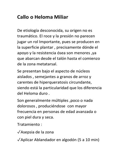 Heloma Miliar | PDF