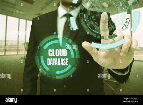 conceptual display cloud database word written on optimized or built