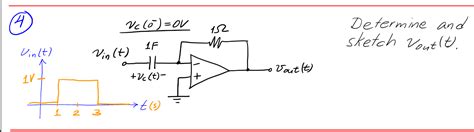 Solved Determine And Sketch Vout T Chegg Com