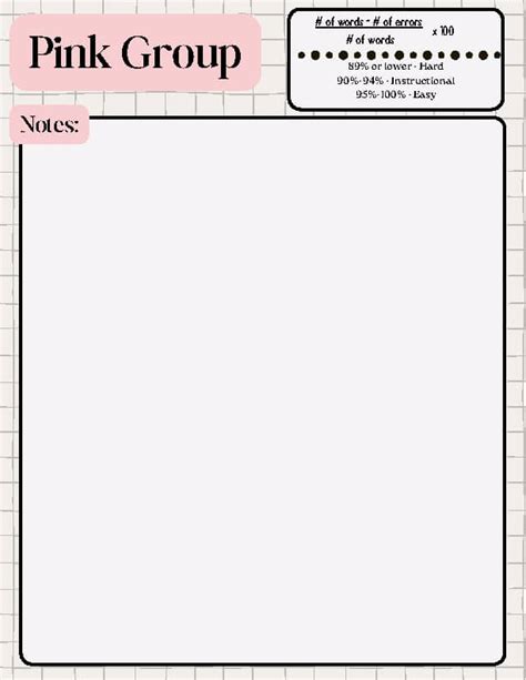 Guided Reading Template Grid By Grow With Mrs Larson Tpt