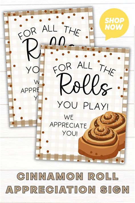 Cinnamon Roll T Sign Teacher Nurse Staff Appreciation T Sign