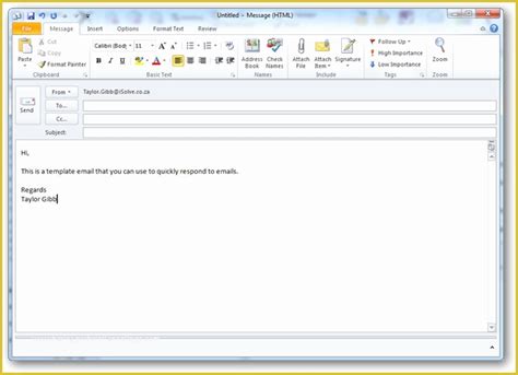 Create Outlook Email Template With Fillable Fields Shotpoi