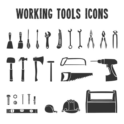 Working Tool Box Icons Set 460118 Vector Art At Vecteezy