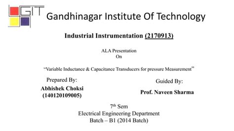 Industrial Instrumentation 2170913 Variable Inductance Capacitance Transducers For Pressure