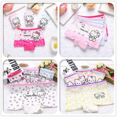การกวาดล้าง กางเกงในเด็กhello Kitty สีสุ่ม1 3 4ตัว Shopee Thailand