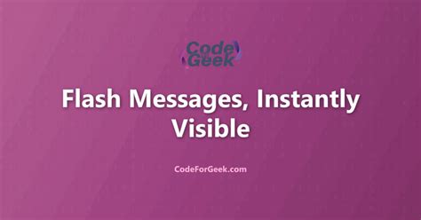 How To Display Flash Messages In Nodejs Using Connect Flash Codeforgeek