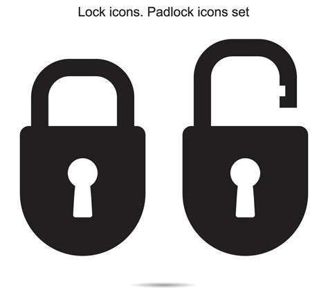Lock Icons Padlock Icons Set Vector Illustration 26765984 Vector Art At Vecteezy
