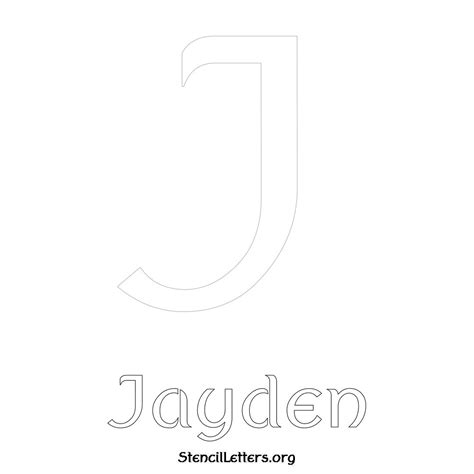 Jayden Free Printable Name Stencils With 6 Unique Typography Styles And