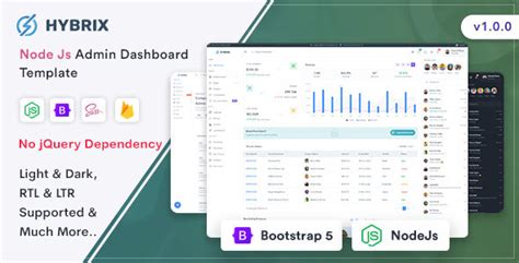 Hybrix Nodejs Admin And Dashboard Template By Themesbrand Themeforest