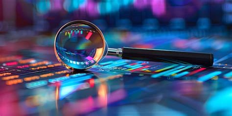 Premium Photo Analyzing Business Data With A Magnifying Glass On