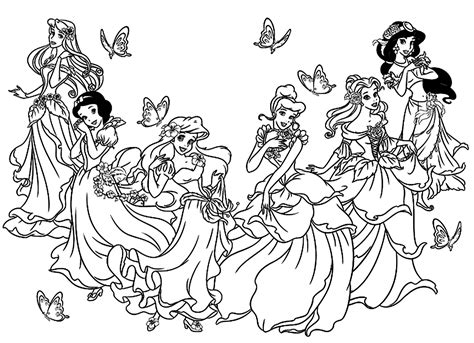 Disney Princess Colouring Free Printable