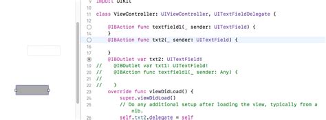 Ios Textfield Appears As An Action In Xcode 9 Stack Overflow