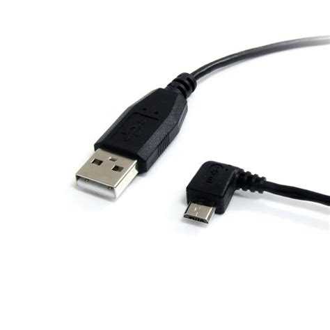 USB A To Left Angle Micro B Cable 6 Ft USB 2 0 Micro Cable StarTech Com