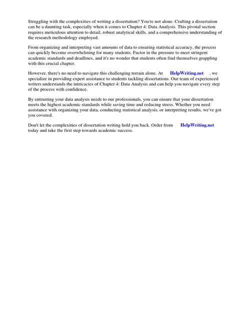 Dissertation Chapter 4 Data Analysis Pdf Thesis Data