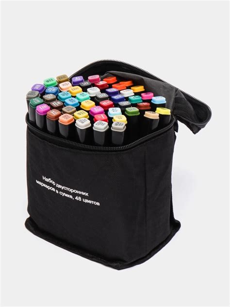 Набор маркеров двусторонних для скетчинга 48 штук купить по цене 499 ₽ в интернет магазине