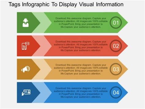 Tags Infographic To Display Visual Information Powerpoint Template