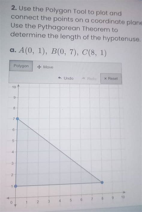Solved 2 Use The Polygon Tool To Plot And Connect The Points On A