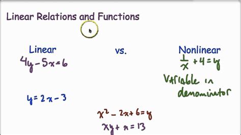 Linear Versus Nonlinear Equations