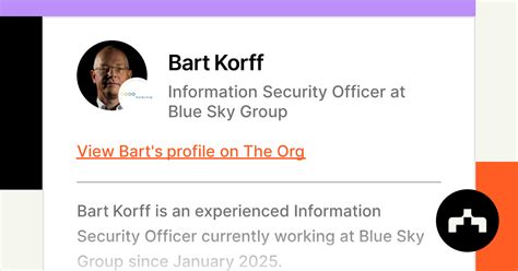 Bart Korff Information Security Officer At Blue Sky Group The Org