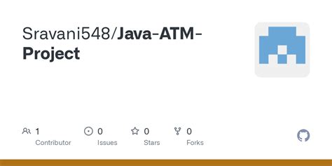Github Sravani548java Atm Project