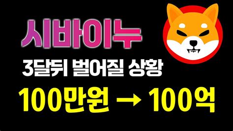 시바이누코인 전망 시바이누 3달뒤 벌어지는 상황 100만원이 100억 된다 밈코인추천 시바이누코인 시바이누 시바이누