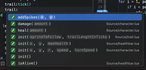 Playdate Code Completion In Nova Ide Not Really Working Playdate