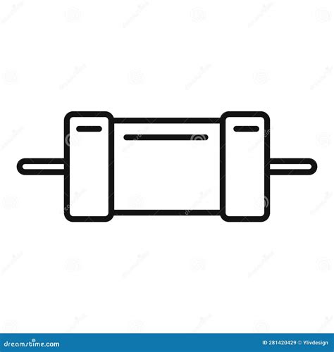 Electrical Resistor Symbol Isolated Vector Thru Hole Metal Film Resistor 1 And 4w Icon