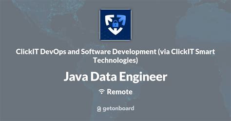 Java Data Engineer At Clickit Devops And Software Development Via