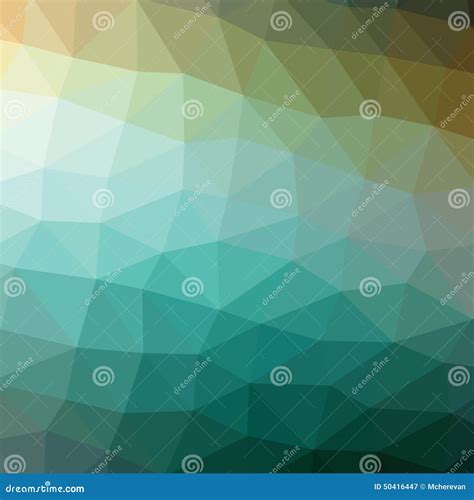Colorful Dark Green Abstract Geometric Low Poly Style Illustration Graphic Background Stock