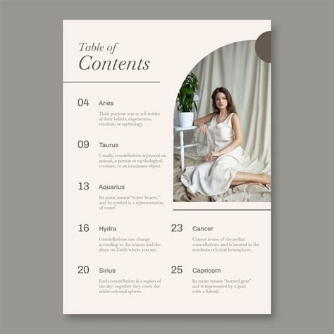 Page 18 Free Table Of Contents Templates To Design Online Freepik