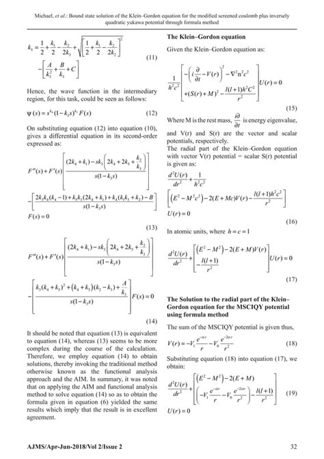 Bound State Solution Of The Kleingordon Equation For The Modified Screened Coulomb Plus