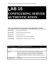 Lab 15 Docx MOAC 70 411 Administering Windows Server 2012 R2 MLO Answer Key LAB 15 CONFIGURING