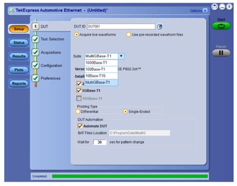 Automotive Ethernet Test Application Tektronix