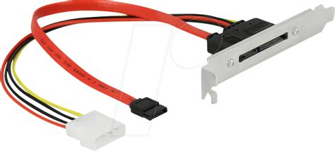 Delock 90418 Slot Plate Sata 22 Pin Plug Sata Socket Molex 4 Pin