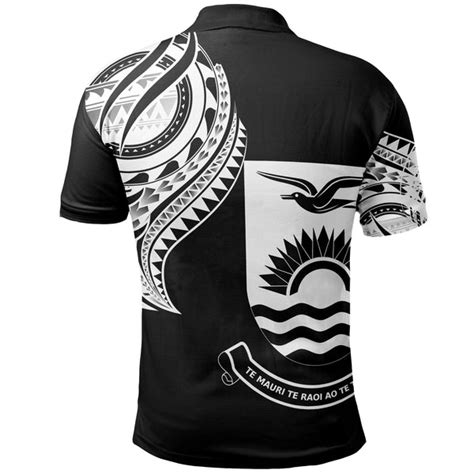 Kiribati Custom Polo Shirt Kiribati Tatau White Patterns