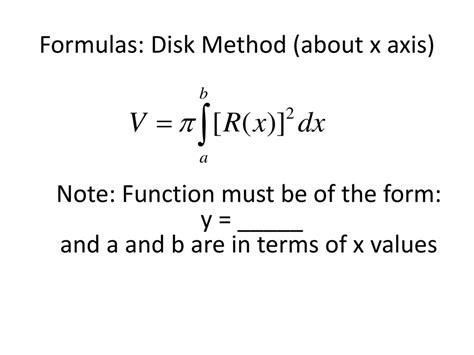 Volume The Disk Method Ppt Download