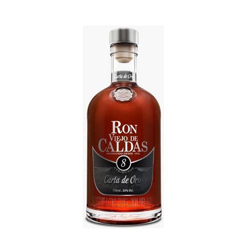 Ron Viejo De Caldas 8 Años Carta De Oro Botella 750ml Dulcería Windy