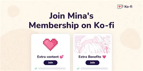 Join Mina S Ko Fi Membership On Ko Fi Ko Fi Where Creators Get Support From Fans Through