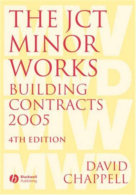 The Jct Minor Works Building Contracts 2005 Tradebit