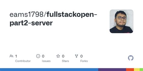 GitHub Eams1798 Fullstackopen Part2 Server