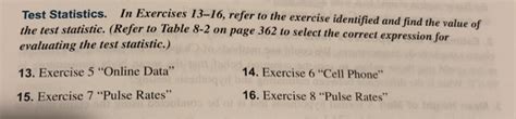 stics in exercises 13 16 refer to the exercise
