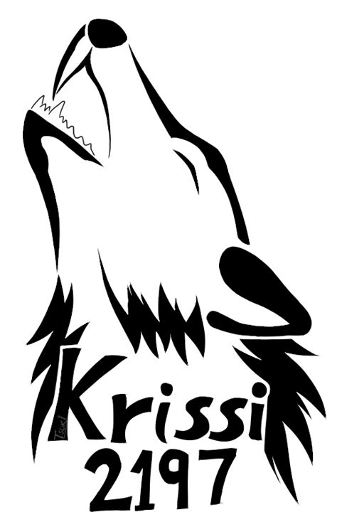 Tribal Howling Wolf Signature By Tsukihowl On Deviantart