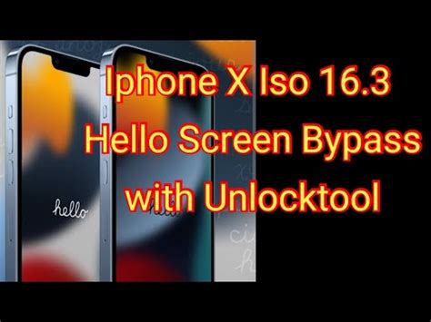 Iphone X Iso 16 3 Hello Screen Bypass With Unlocktool YouTube