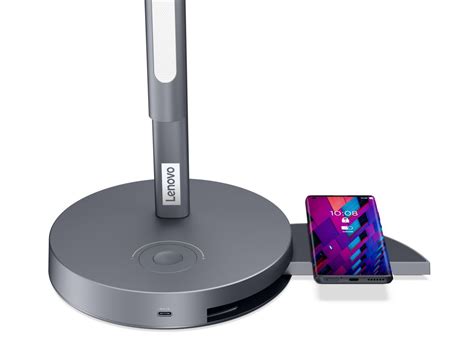 Lenovo Go Desk Station Is A Lamp Wireless Charger Usb Dock And K Camera Liliputing
