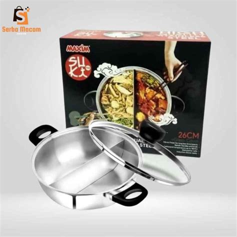 Steambot Maxim 26cm Hot Pot Suki Pan Shabu Shabu Stainless Bulkhead Pan Shopee Malaysia
