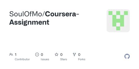 Github Soulofmocoursera Assignment
