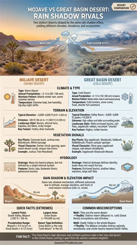 Mojave Vs Great Basin Desert Rain Shadow Rivals [deserts Of The World]