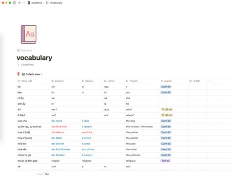 Notion Language Learning Template Educational Printable Activities