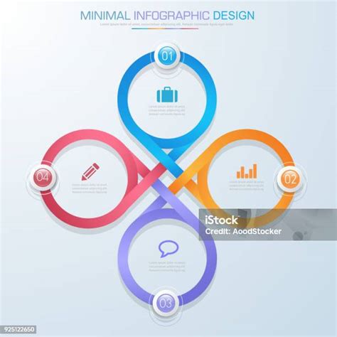Infographic 요소 전체에서 비즈니스 아이콘 컬러 백그라운드 프로세스 또는 단계 및 옵션 워크플로 다이어그램 디자인 요소 Eps10 그림을 벡터 0명에 대한 스톡